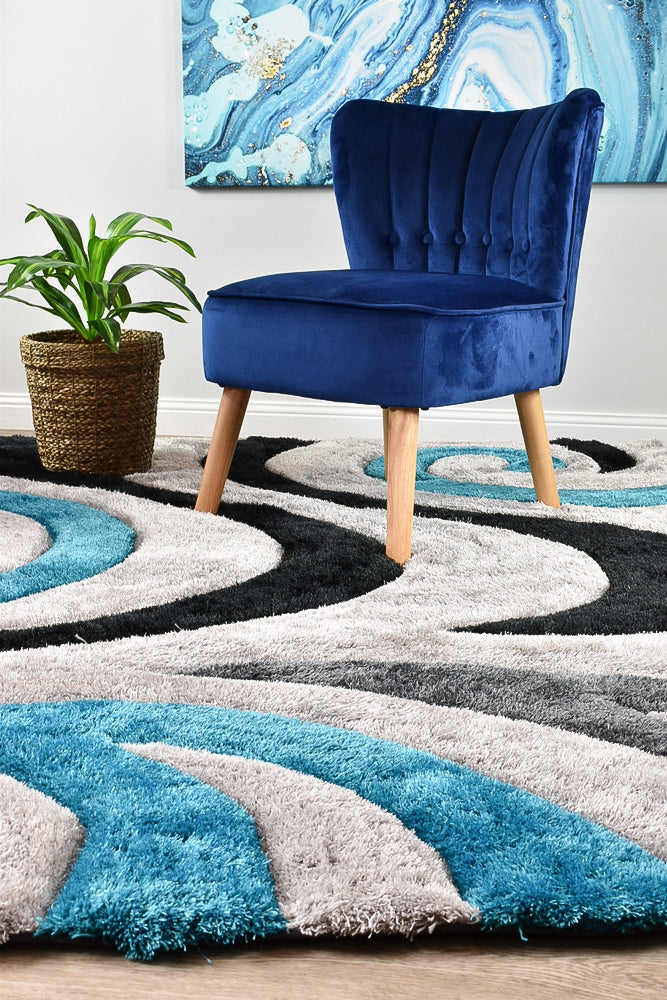 Missouri Black Grey Turquoise Rug – Furniture Roots