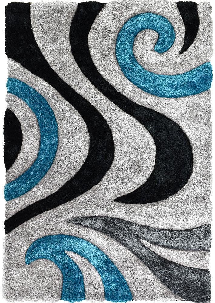 Missouri Black Grey Turquoise Rug – Furniture Roots